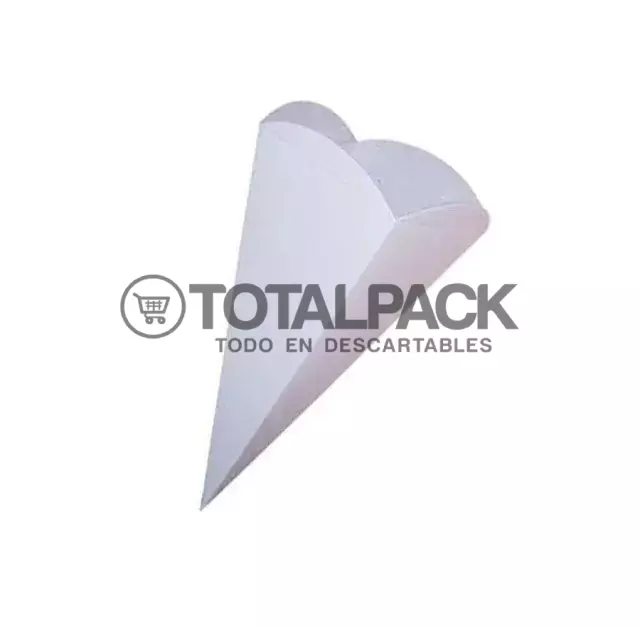 CONO P/PAPAS FRITAS CARTULINA BLANCA (20,5 X 7CM) X 500 - Totalpack